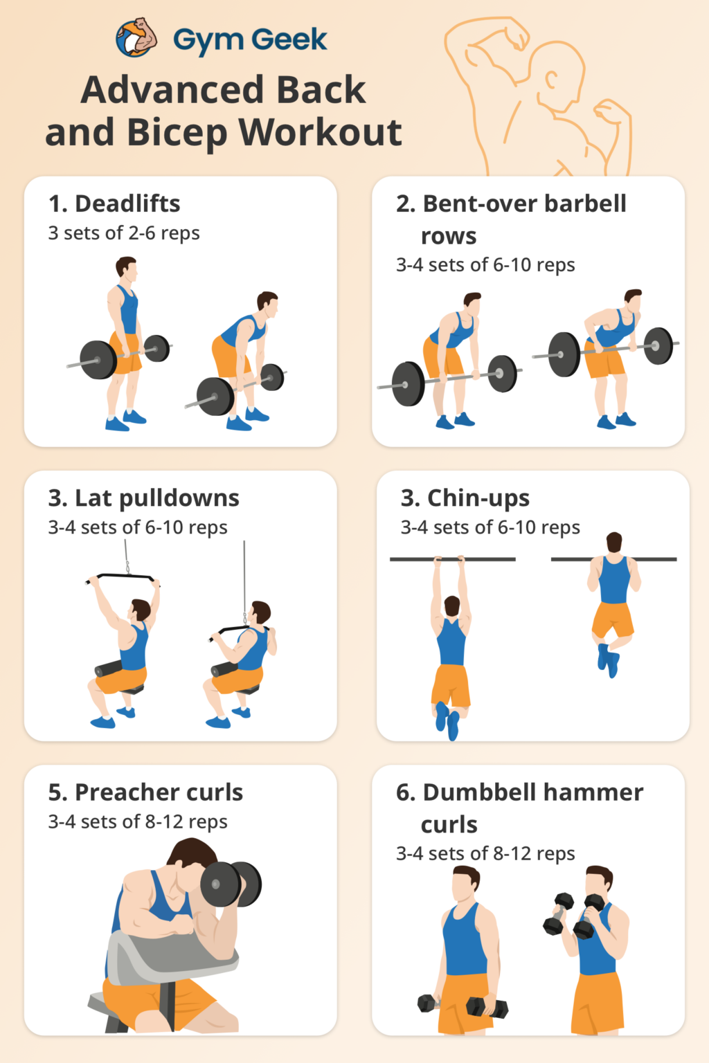Back and Biceps Workout - Gym Geek