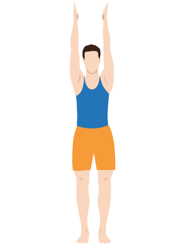 Upward Salute Pose (Urdhva Hastasana, Raised Hands Pose) - Gym Geek